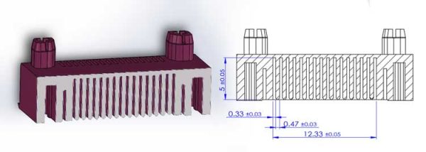 injection mold for the plastic housing of a pin connector - Boyan ...